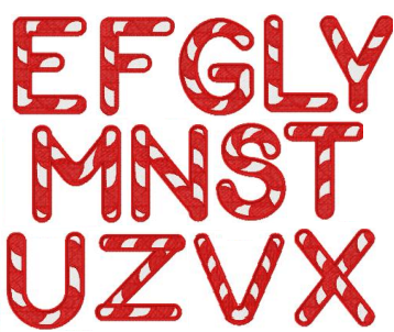 Candy Cane Alphabet