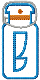 Alphabet-Appliqué Mason Jar