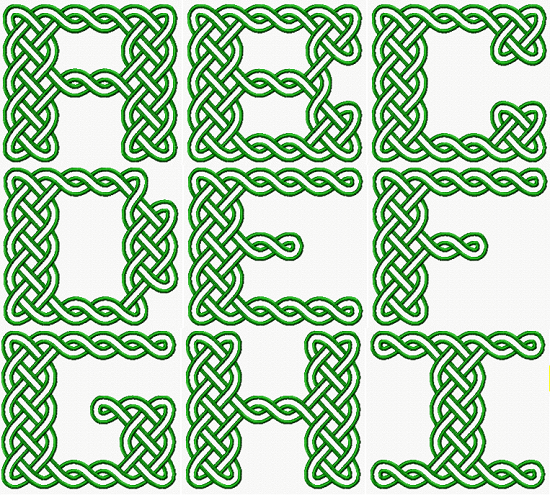 Alphabet Celtic Knot