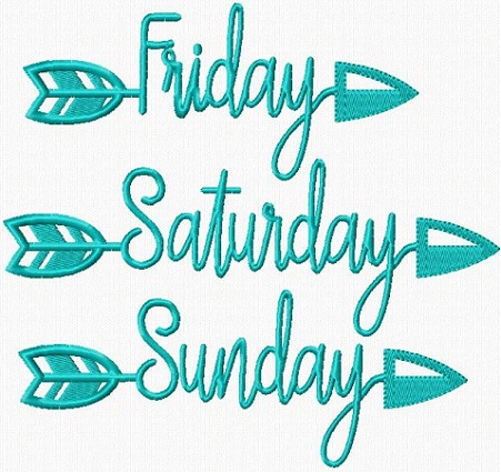 Arrow Days Of The Week