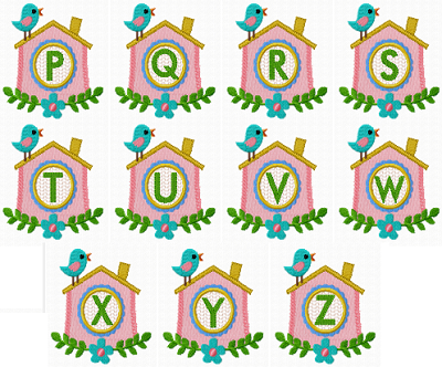 Alphabet Birdhouse Monogram