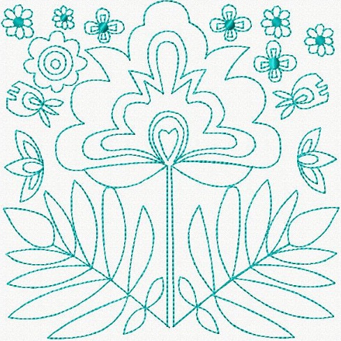 Scandinavian Redwork I