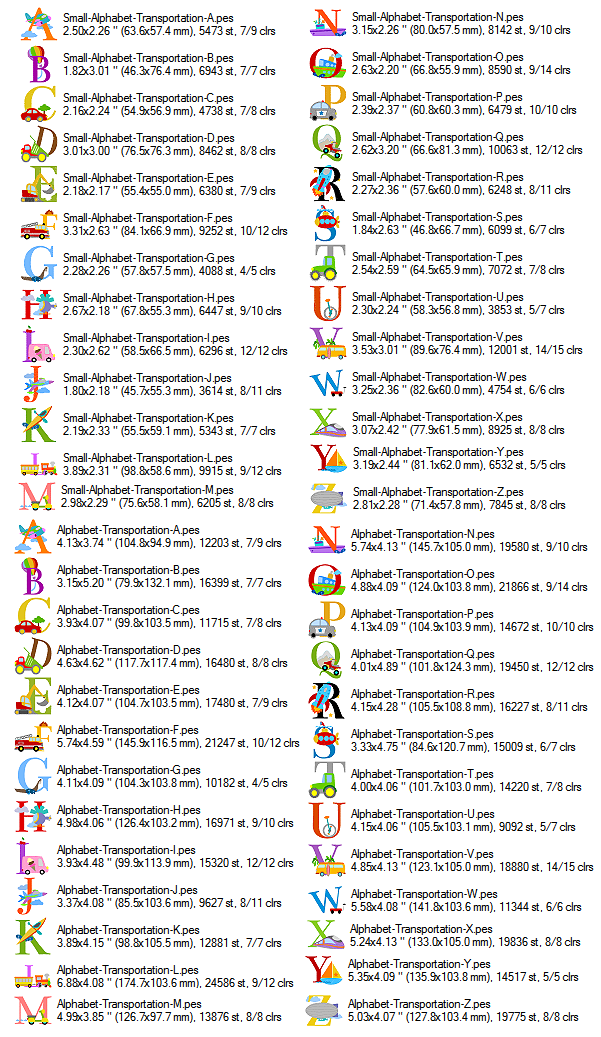 Alphabet Transportation